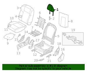 2021-2025 Nissan Rogue Headrest 86400-6RR0A | Nissan Parts Central