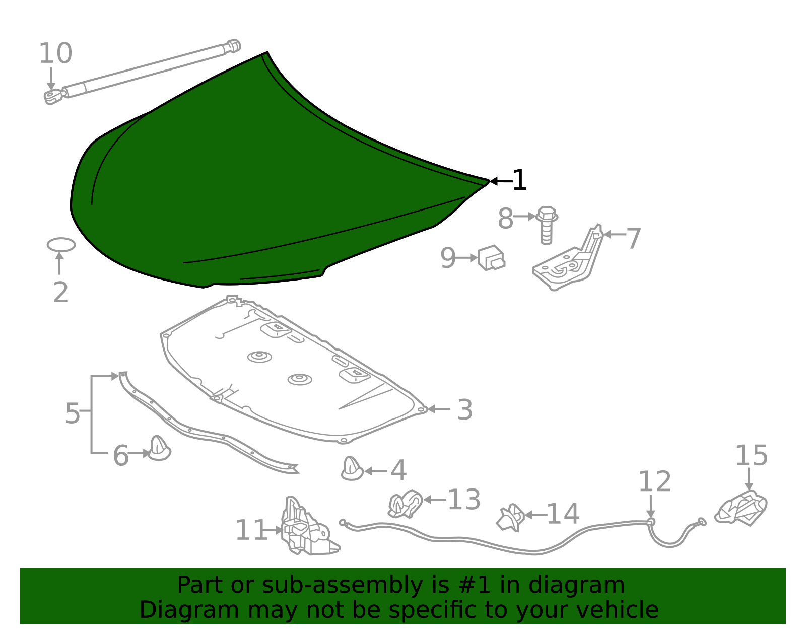 2015-2017 Toyota Camry | Hood | 53301-06160 | OEM Vehicle Parts
