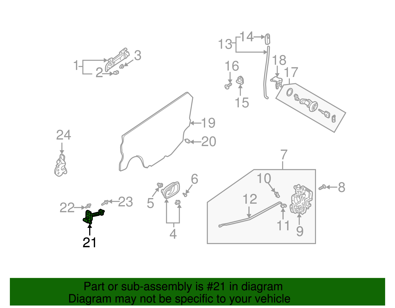 2001-2005 Kia Rio Door Check - Driver's Side (LH) 0K30A-59270E ...