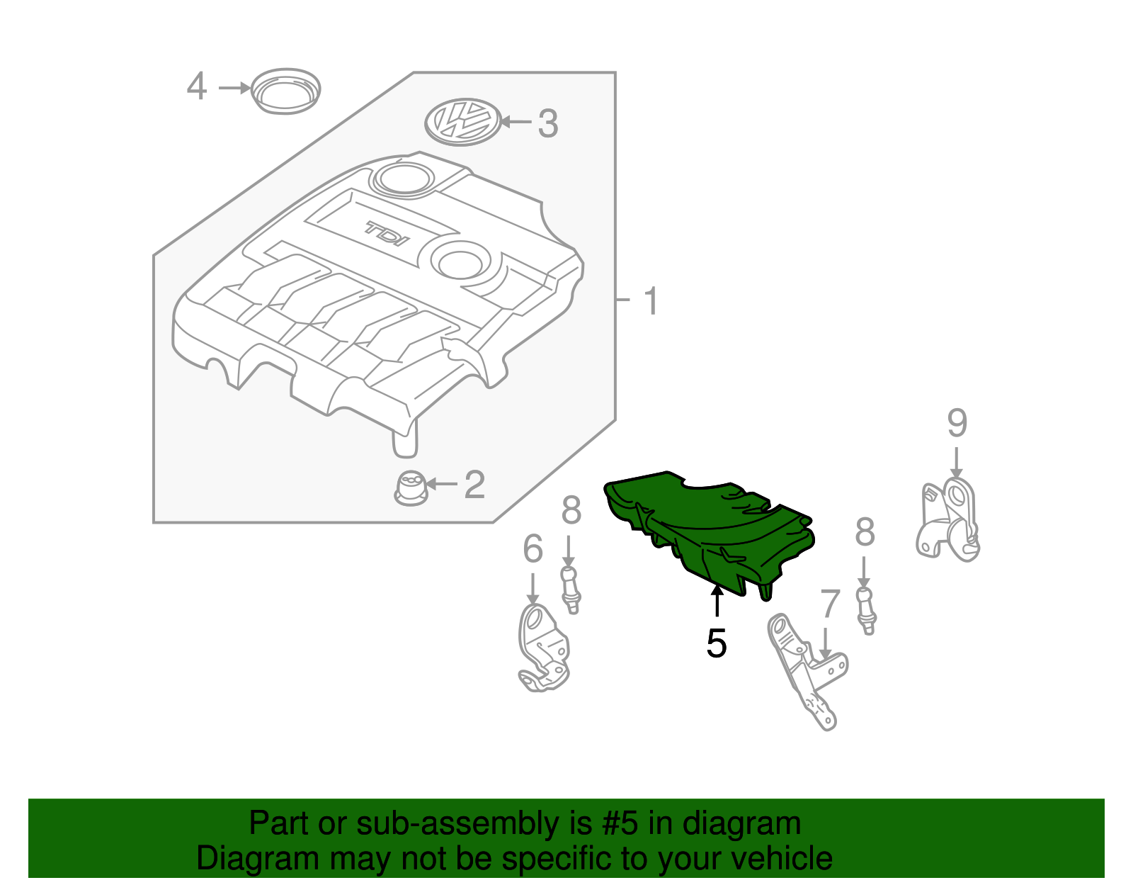 2010-2014 Volkswagen Golf Sound Absorber 03L-103-954 | OEM Parts Online
