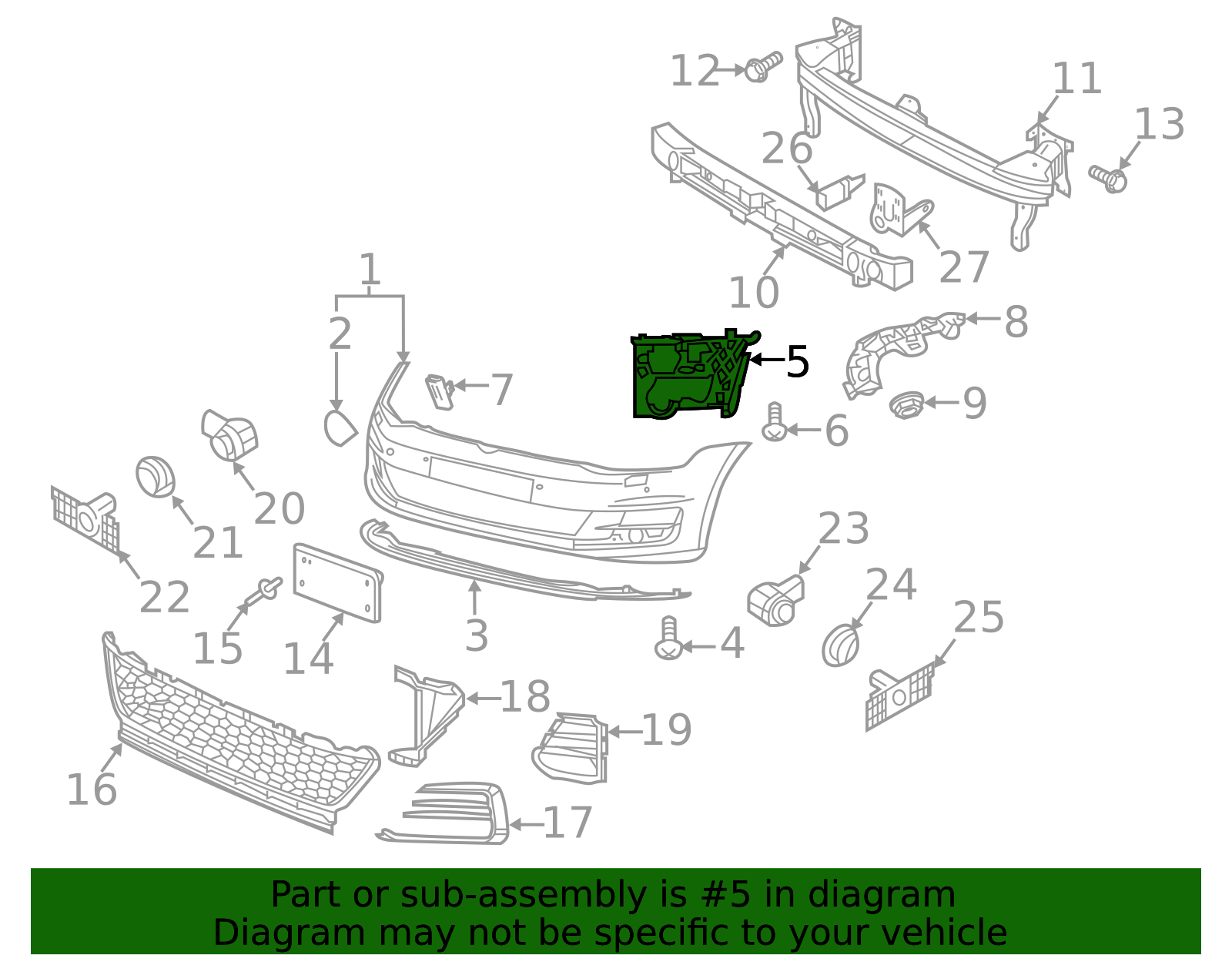 5GM-807-723-E - Side Support 2018-2021 Volkswagen GTI | Wolfsburg Parts ...
