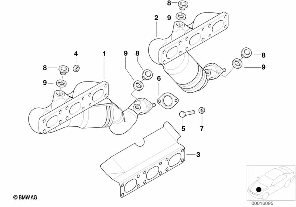 18407514498 - BMW Rp Exhaust Manifold With Catalytic Converter 1999 ...