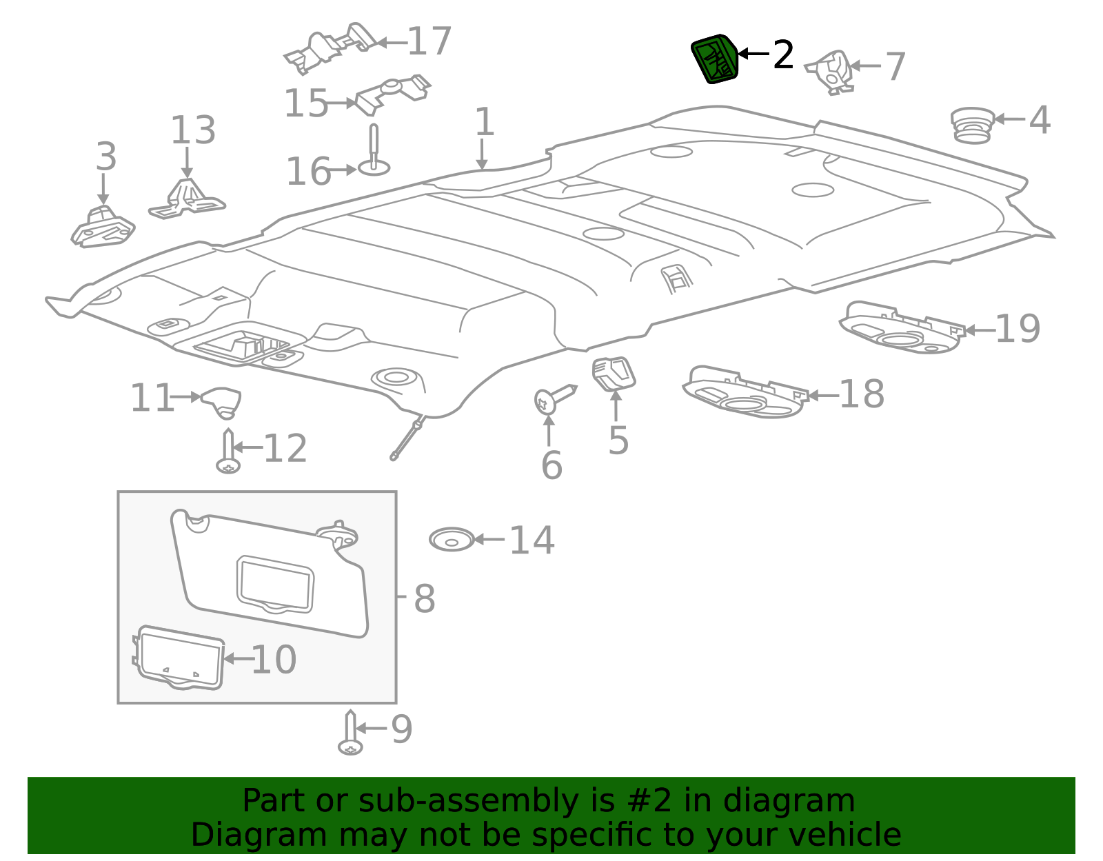 CB5Z-78312A48-B - High-Quality Headliner Bracket for 2011-2019 Ford ...