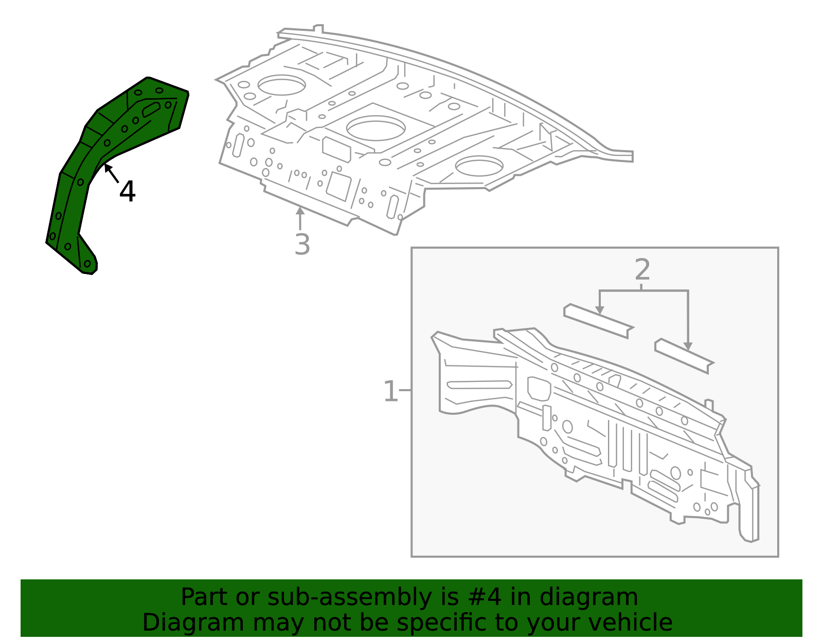 2013-2017 Honda Accord | Rear Body Reinforcement | 66551-T3L-A00ZZ ...