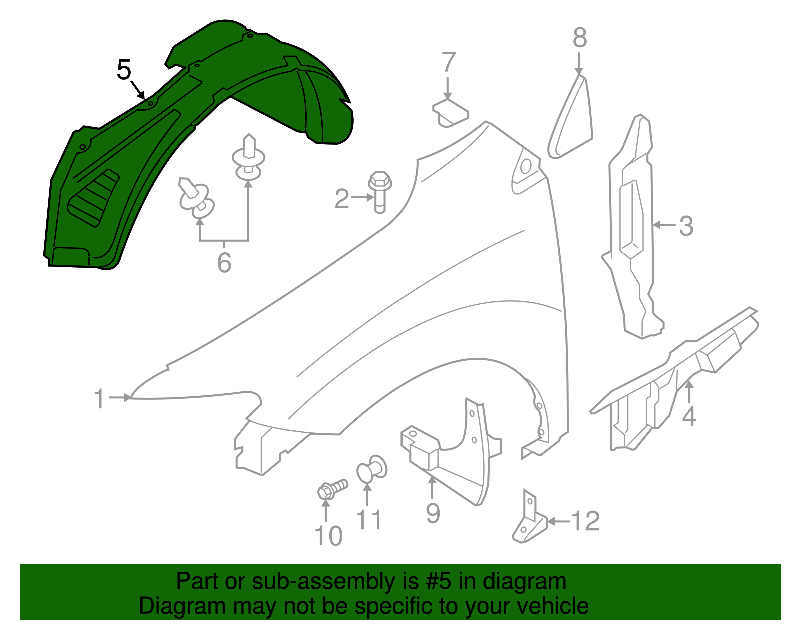 2011-2014 Nissan Murano Fender Liner 63840-1SZ0A | OEM Parts Online