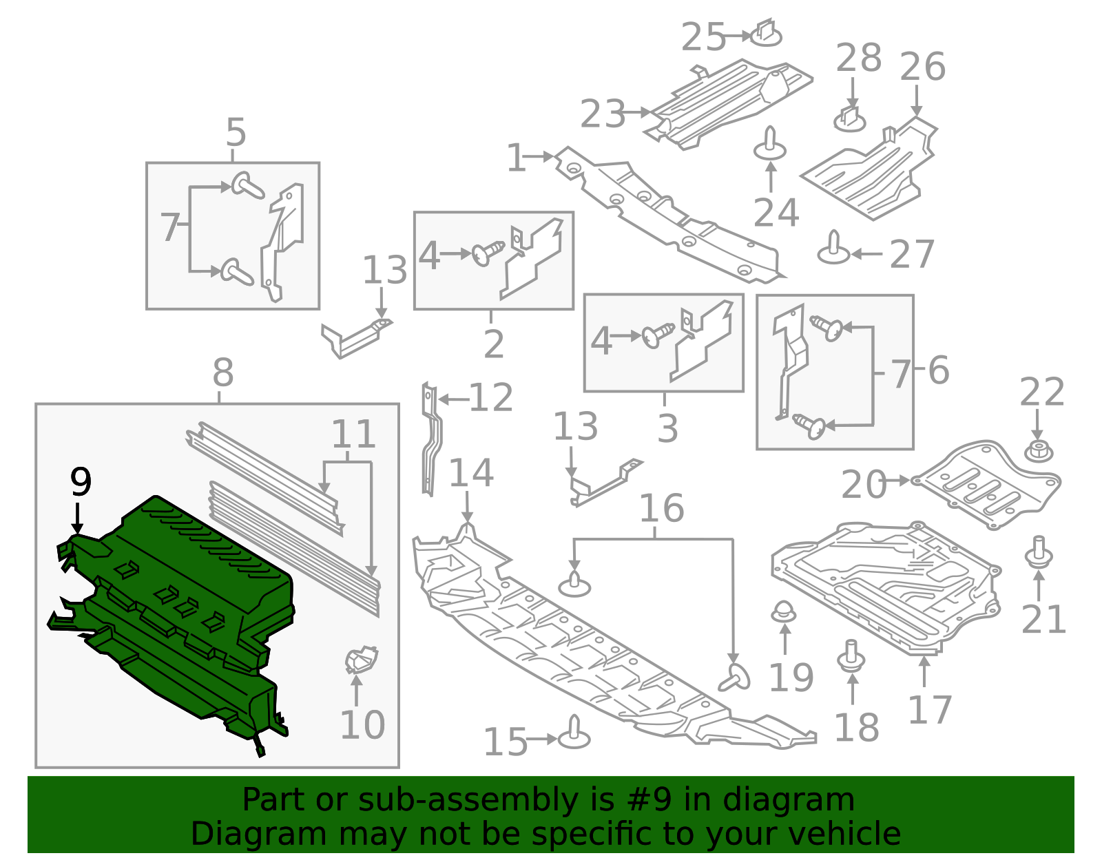 2017-2019 Ford Escape Radiator Shutter Assembly GV4Z-8475-B | Ford OEM ...