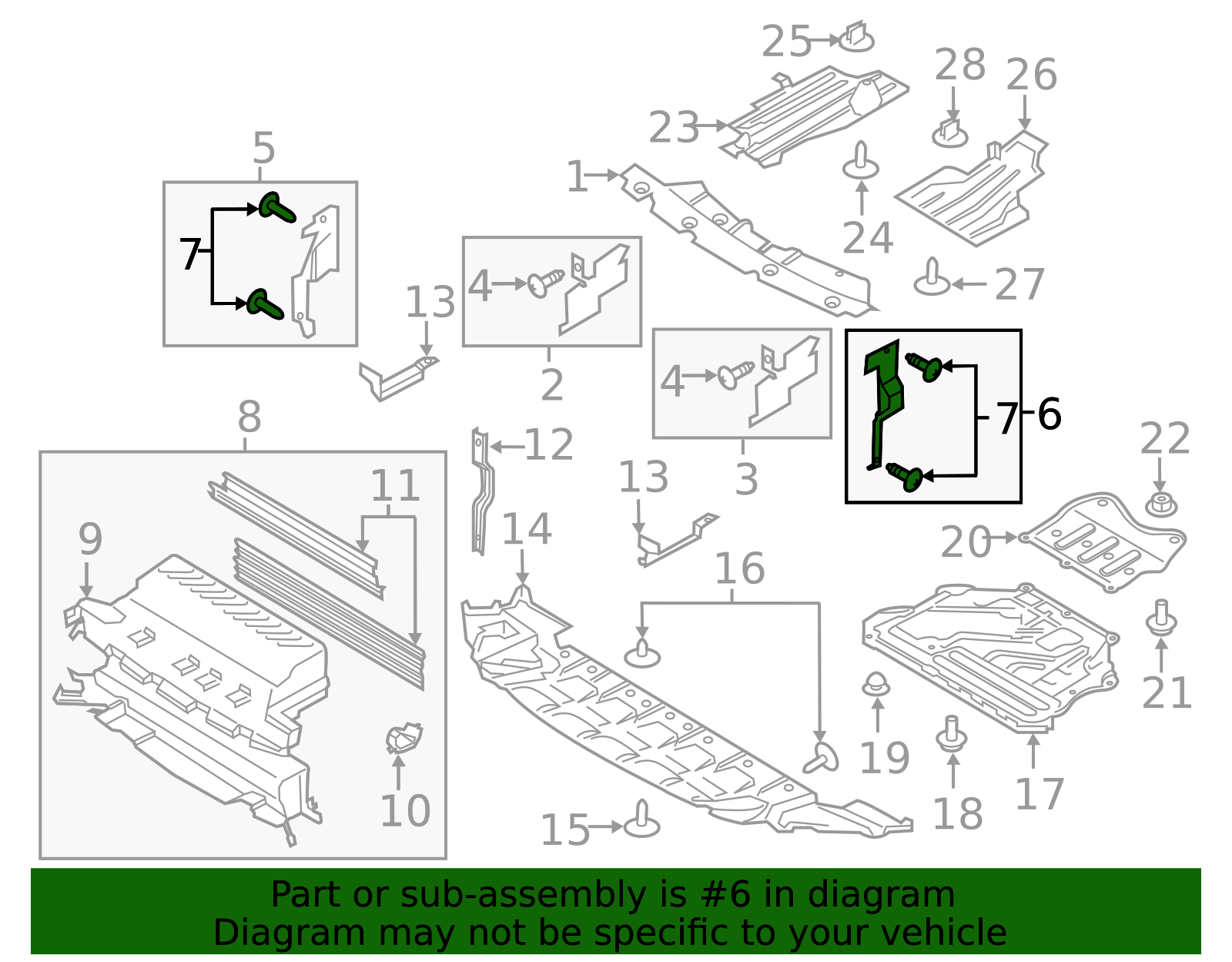 GV4Z-8311-A - Radiator Support Air Deflector 2017-2019 Ford Escape ...
