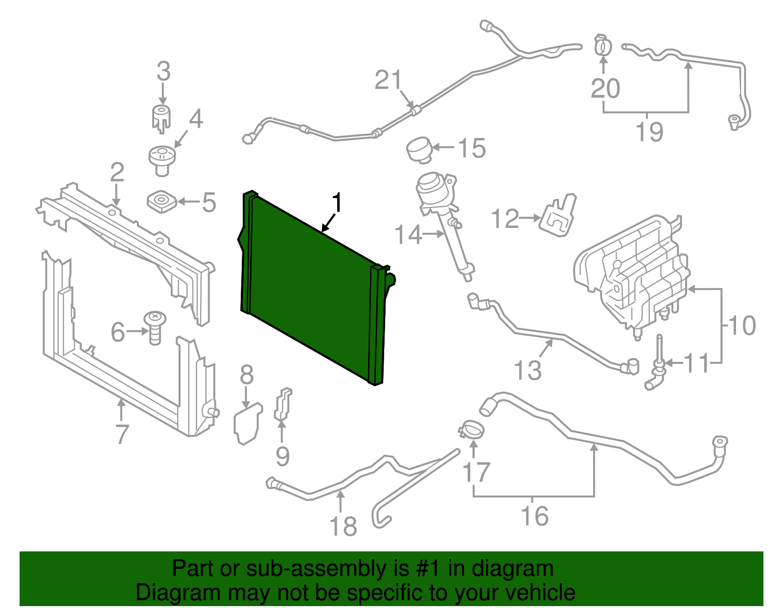 17112284244 - 2012-2019 BMW Radiator (17-11-2-284-244) | BMW of South ...