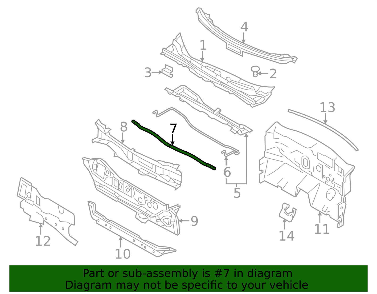 2013-2025 Nissan LEAF Weatherstrip 66830-3NF5G | TascaParts.com