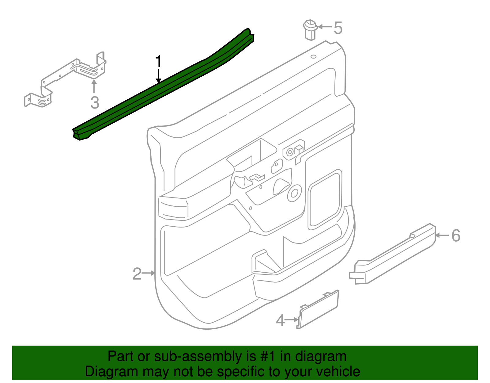 2015-2022 Ford OEM NEW 15-20 Ford F-250 Super Duty Right Door Belt ...