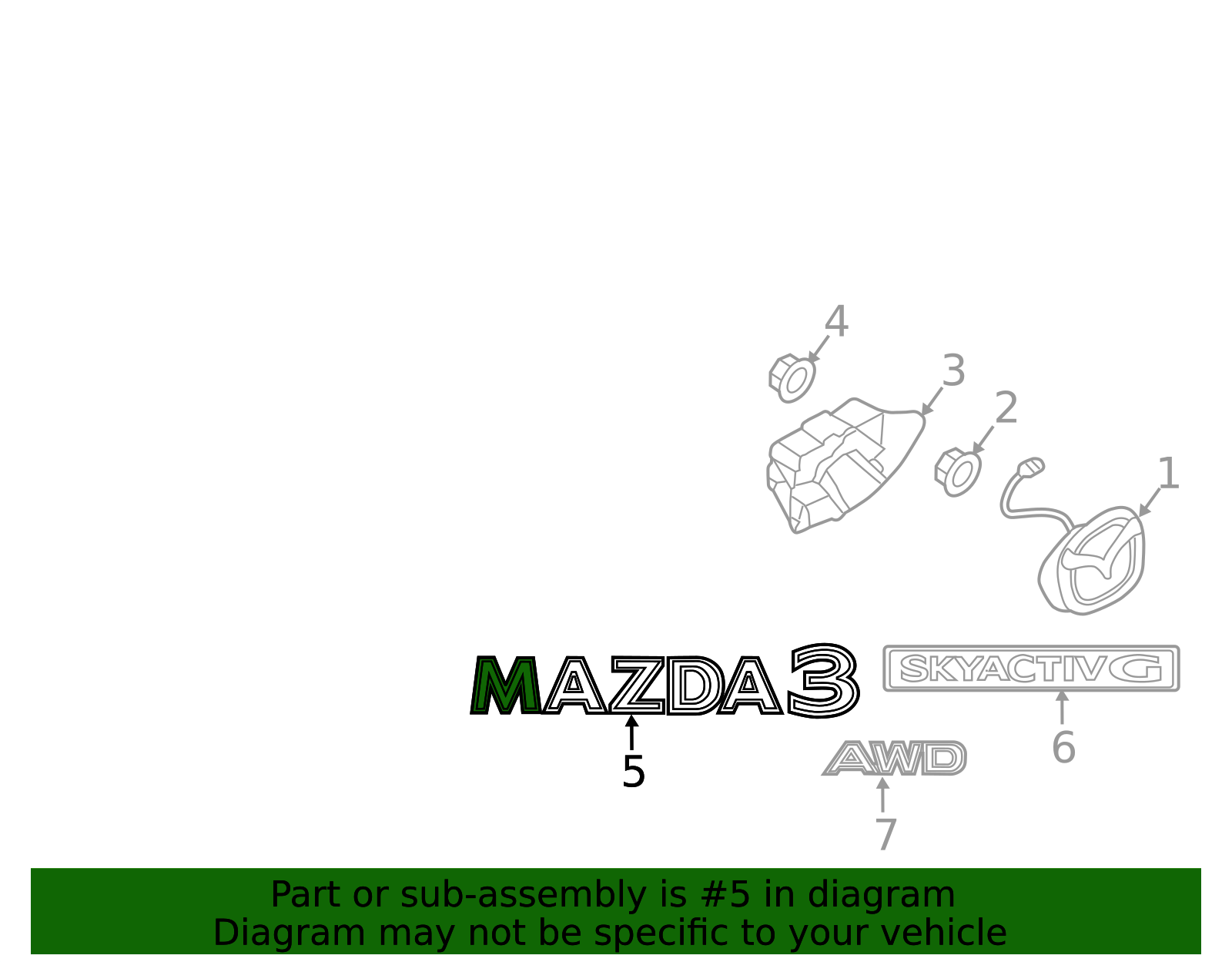 Hatch Emblem | B1K2-51-720 | Mazda Online Parts