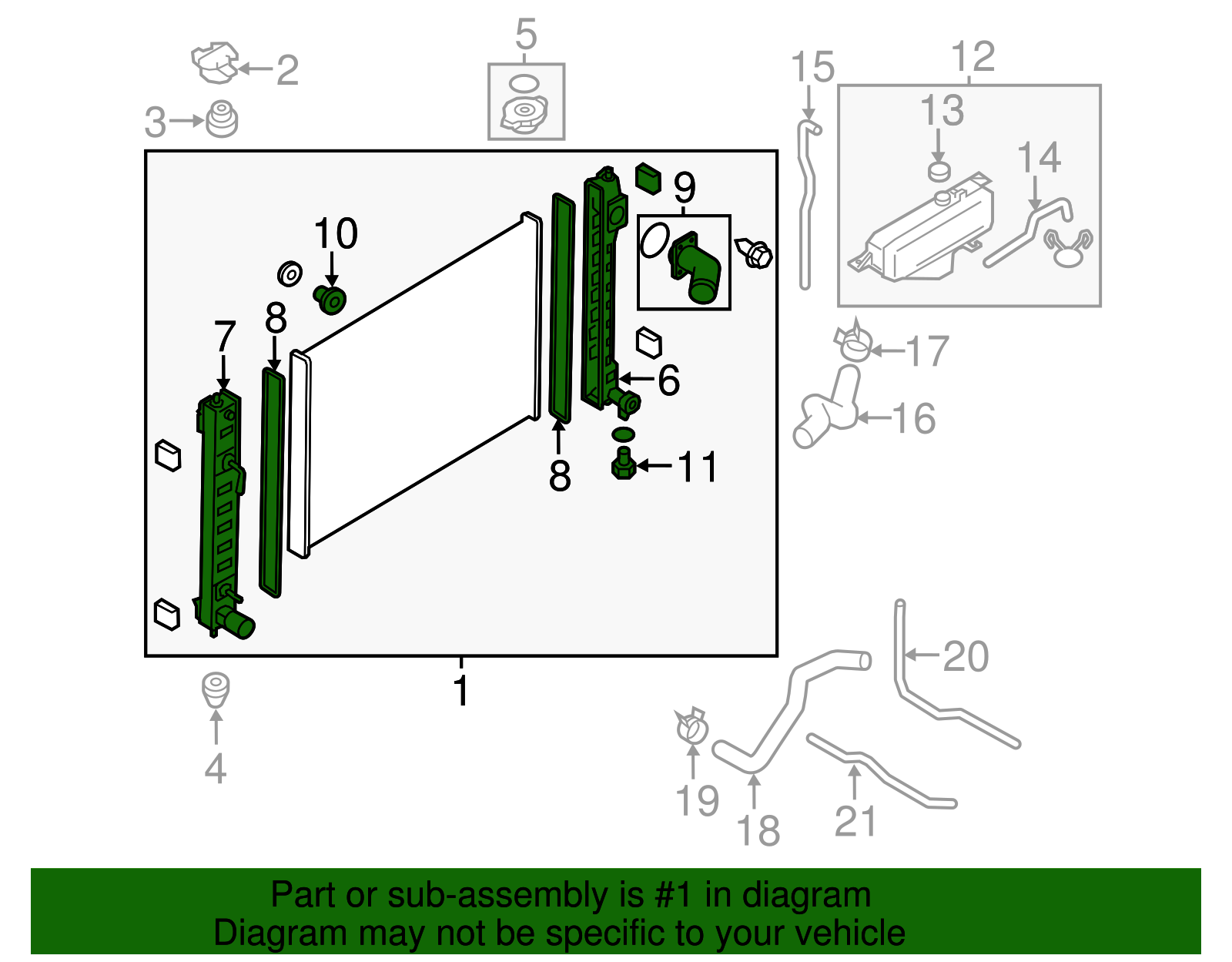 2011-2019 Infiniti Radiator Assembly 21460-1MA0A | Infiniti Parts Online