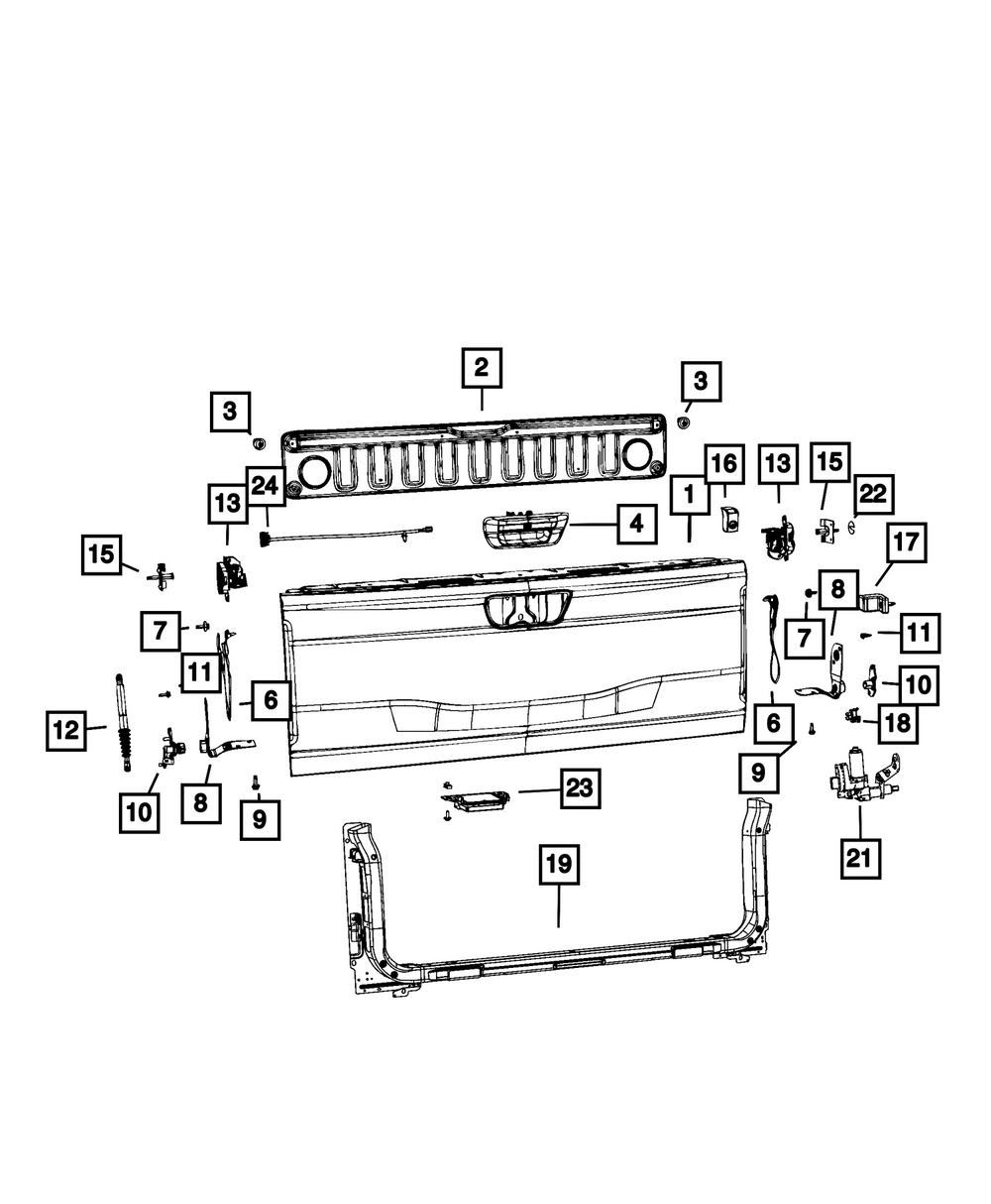 2025-2026 Ram 1500 Tailgate Module 68542444AJ | Mopar eStore