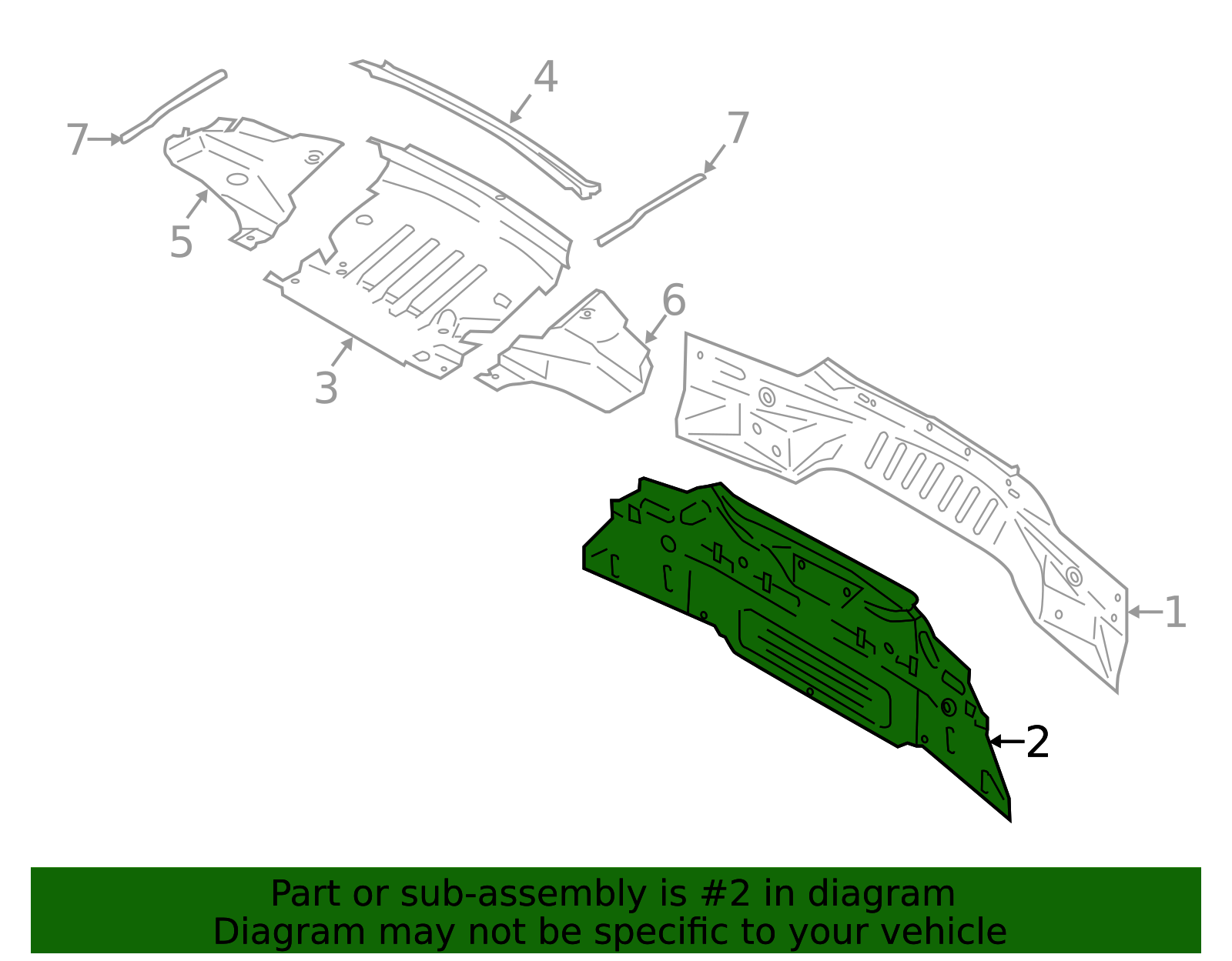 2015-2025 Ford Mustang | Inner Panel | PR3Z-6340320-A | Walls' Ford Parts
