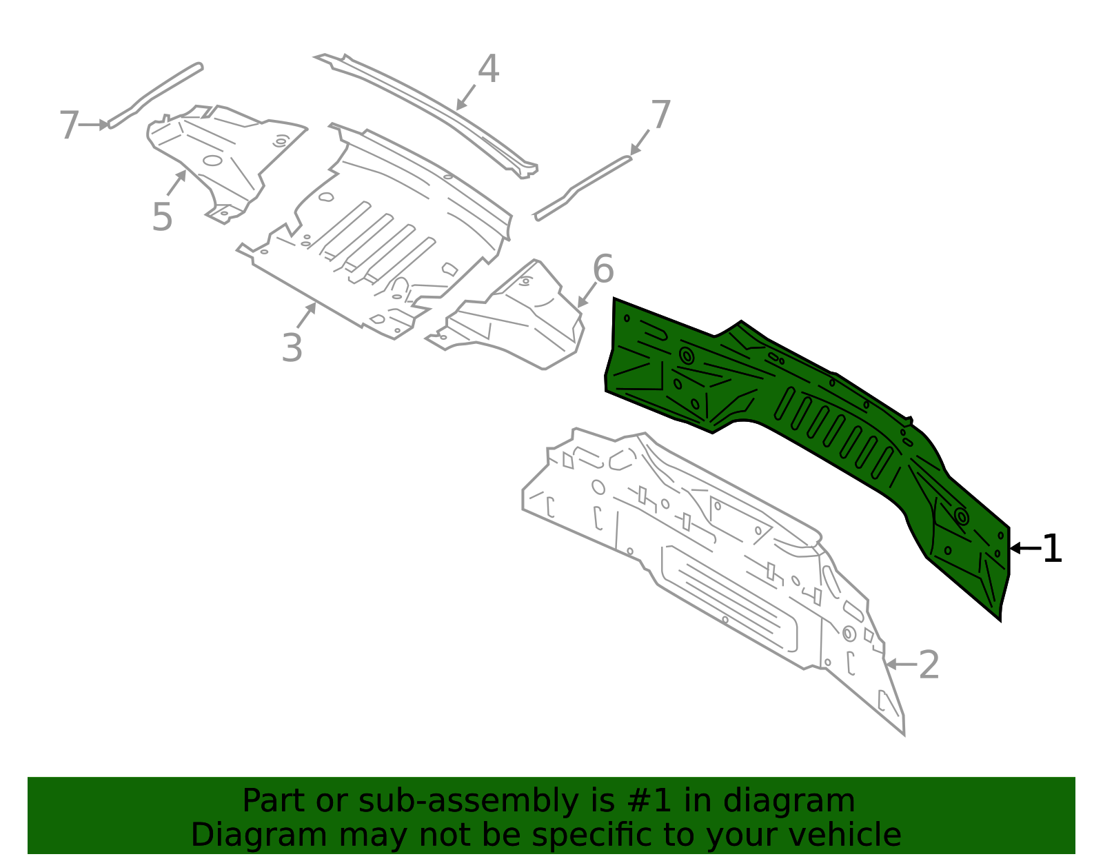 2015-2025 Ford Mustang Rear Body Panel JR3Z-6340320-C | OEM Parts Online