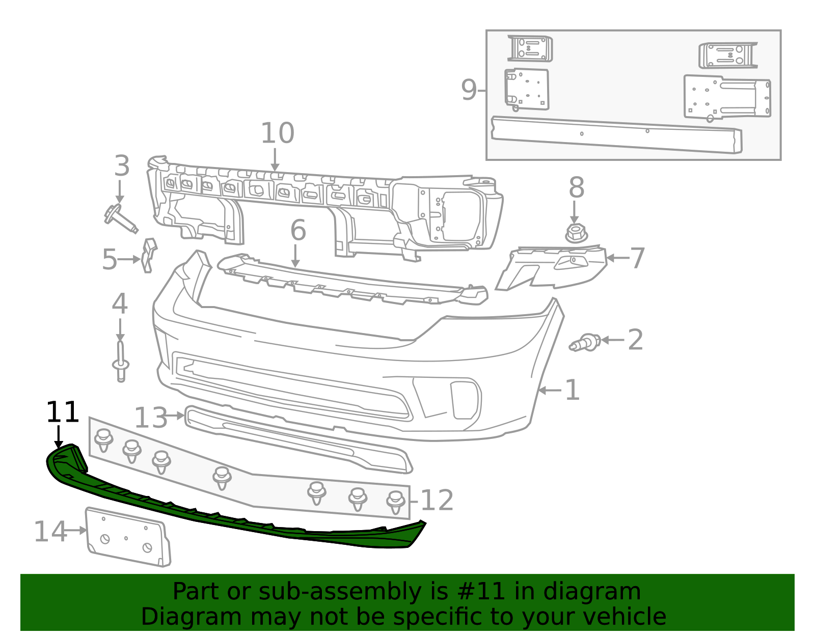 68033135AA - Air Dam 2009-2024 Mopar | The Truck Lot - Mopar Parts