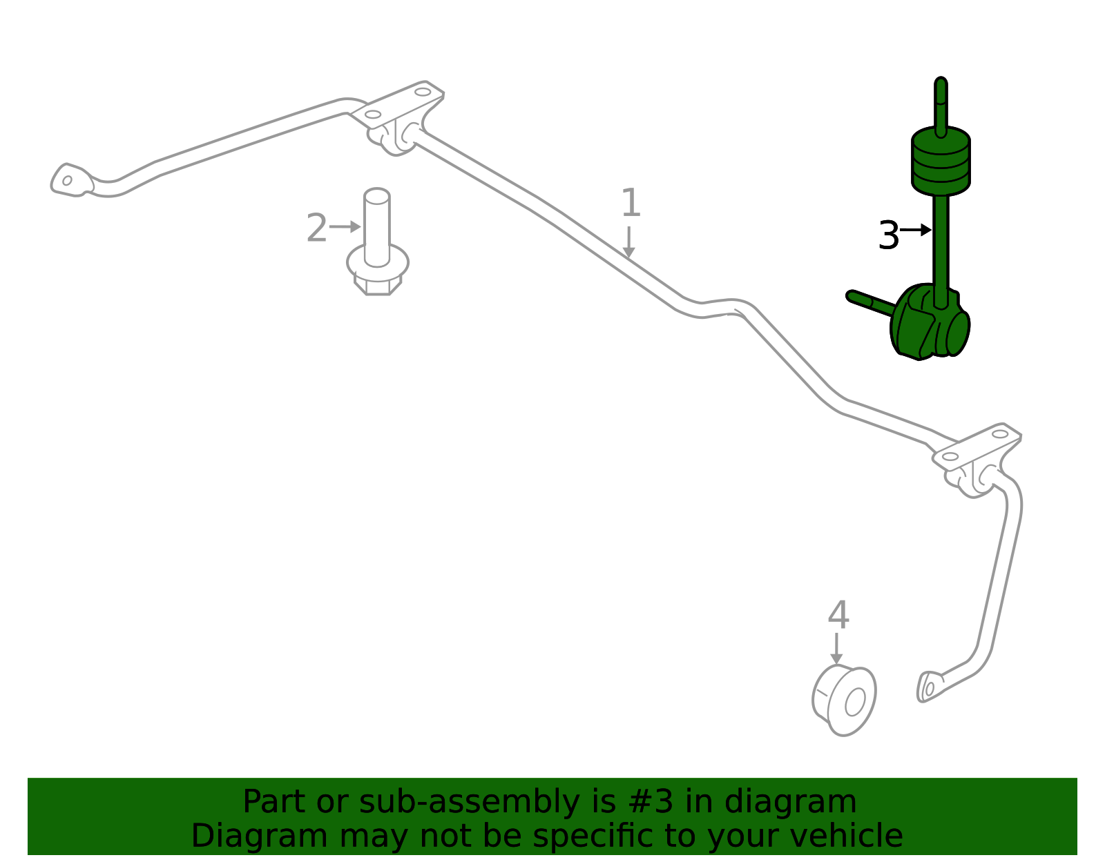 Genuine OEM Ford Part - Suspension Stabilizer Bar Link Kit DG1Z-5K484-A ...