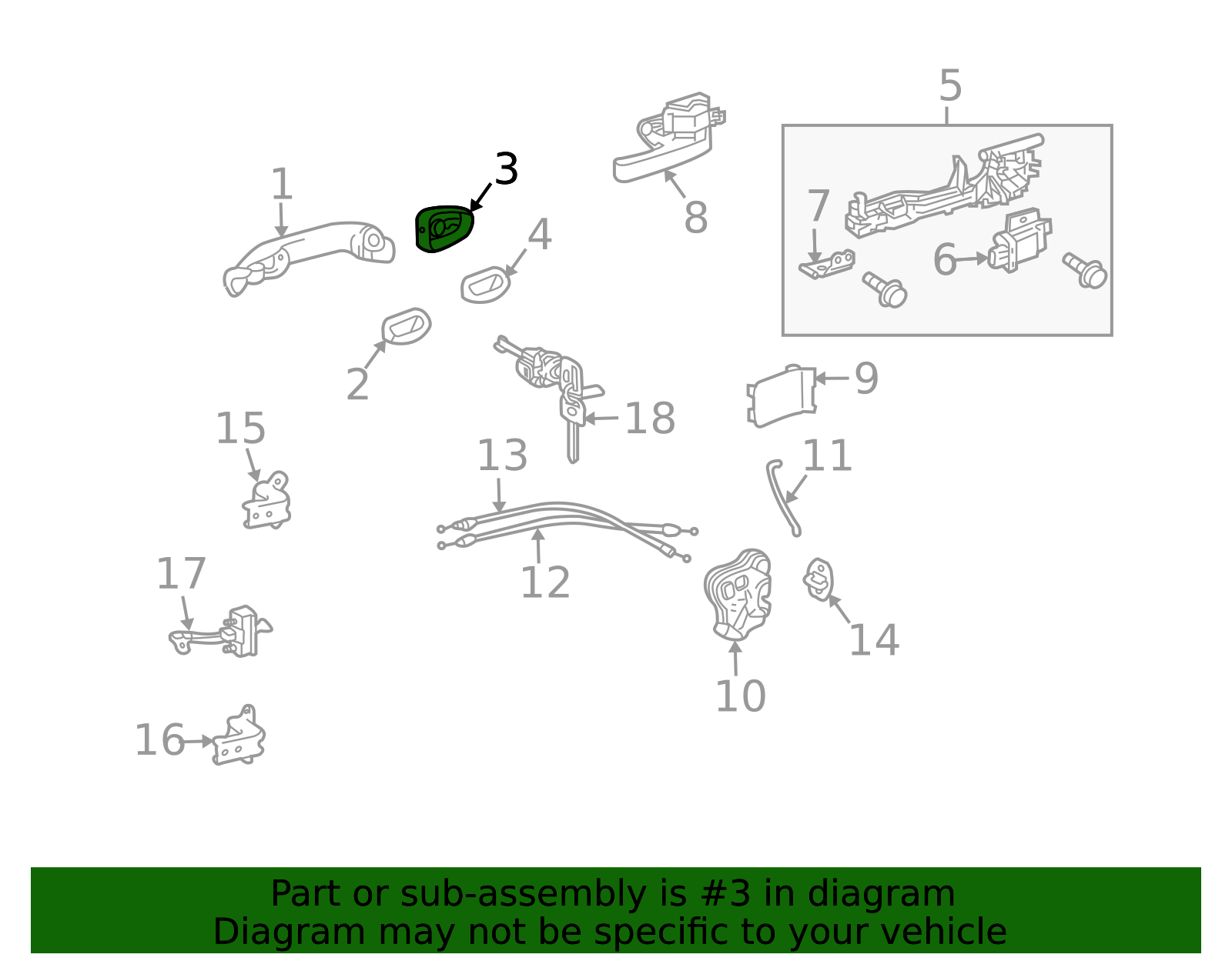 2016-2021 Toyota Handle Bezel 69250-60030-A1 | MotorMotor