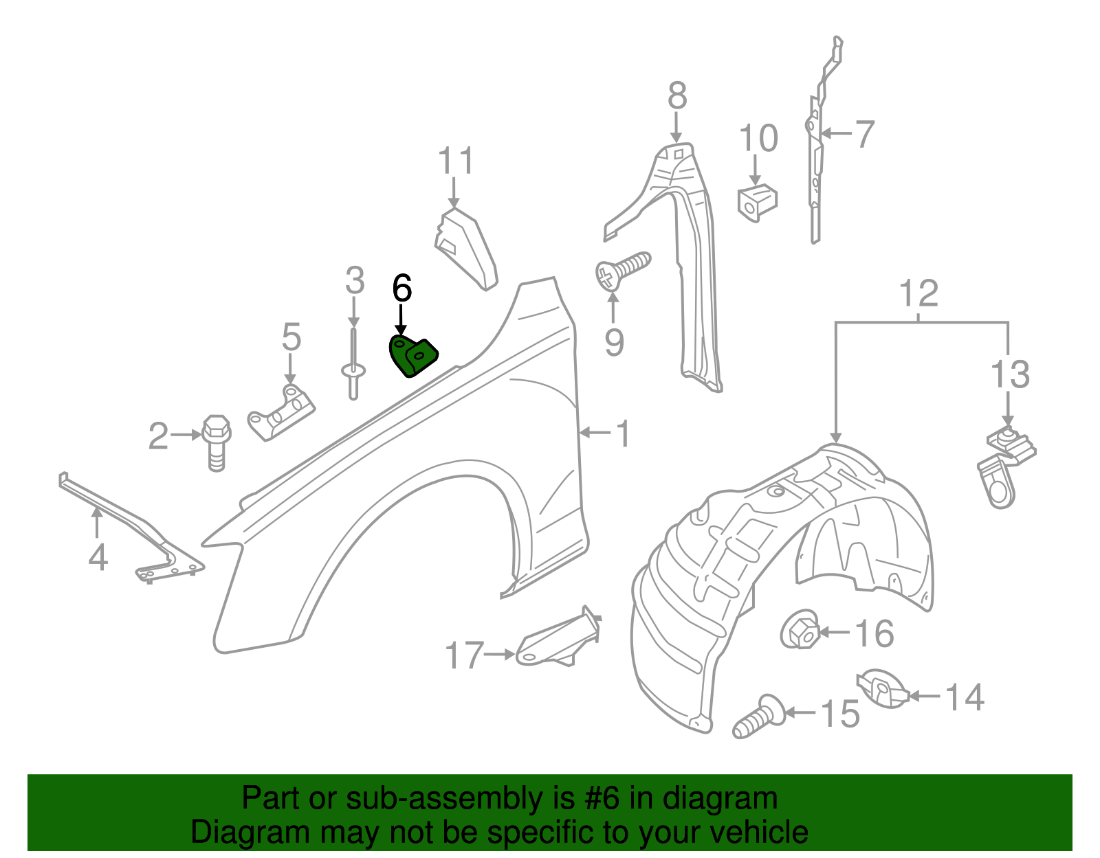 2009-2016 Audi Center Bracket 8K0-821-469-C | Audi USA Parts