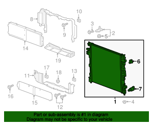 2018-2024 GM Radiator 86801855 | Shop Matick Buick GMC