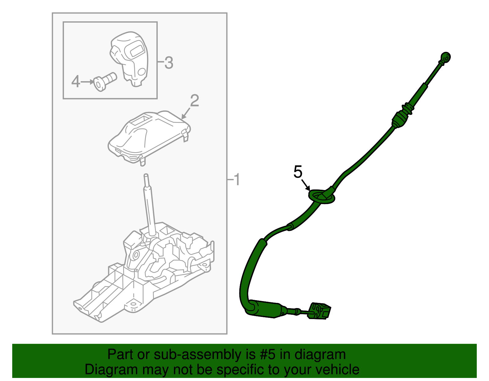 2018-2021 Ford Shift Control Cable JL3Z-7E395-J | Ford OEM Parts Outlet