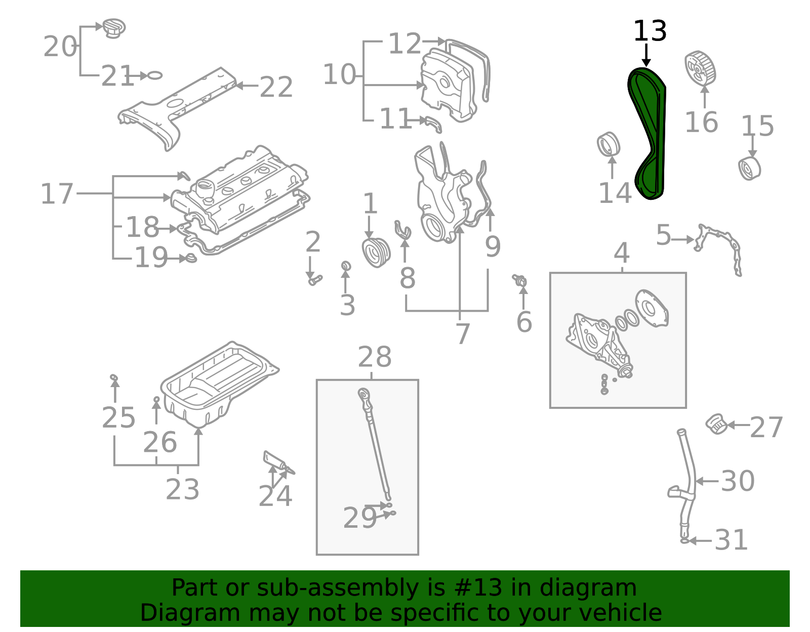1997-2012 Hyundai Timing Belt 24312-23202 | OEM Parts Online