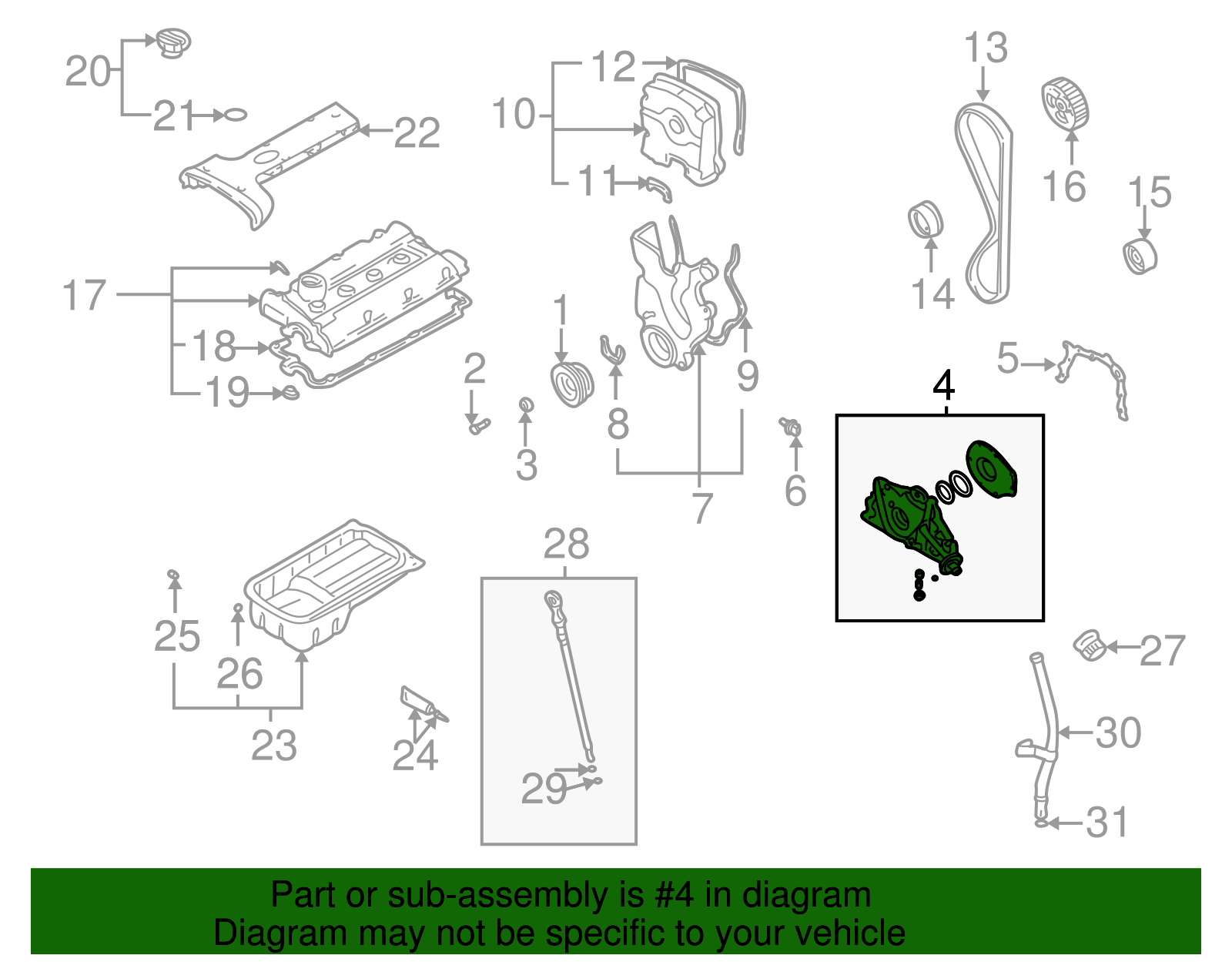 21310-23002 - Engine Oil Pump 1996-2009 Hyundai | Hyundai Parts Pro