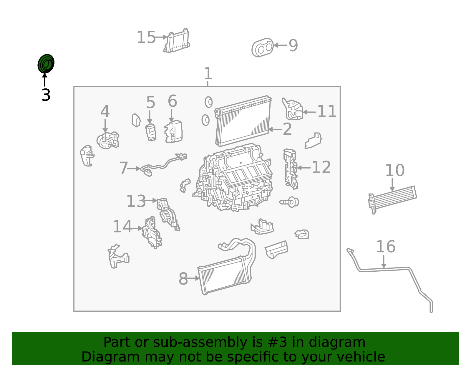 2021-2025 Toyota Evaporator Tube Seal 88897-0C080 | Freeman Toyota Partsa