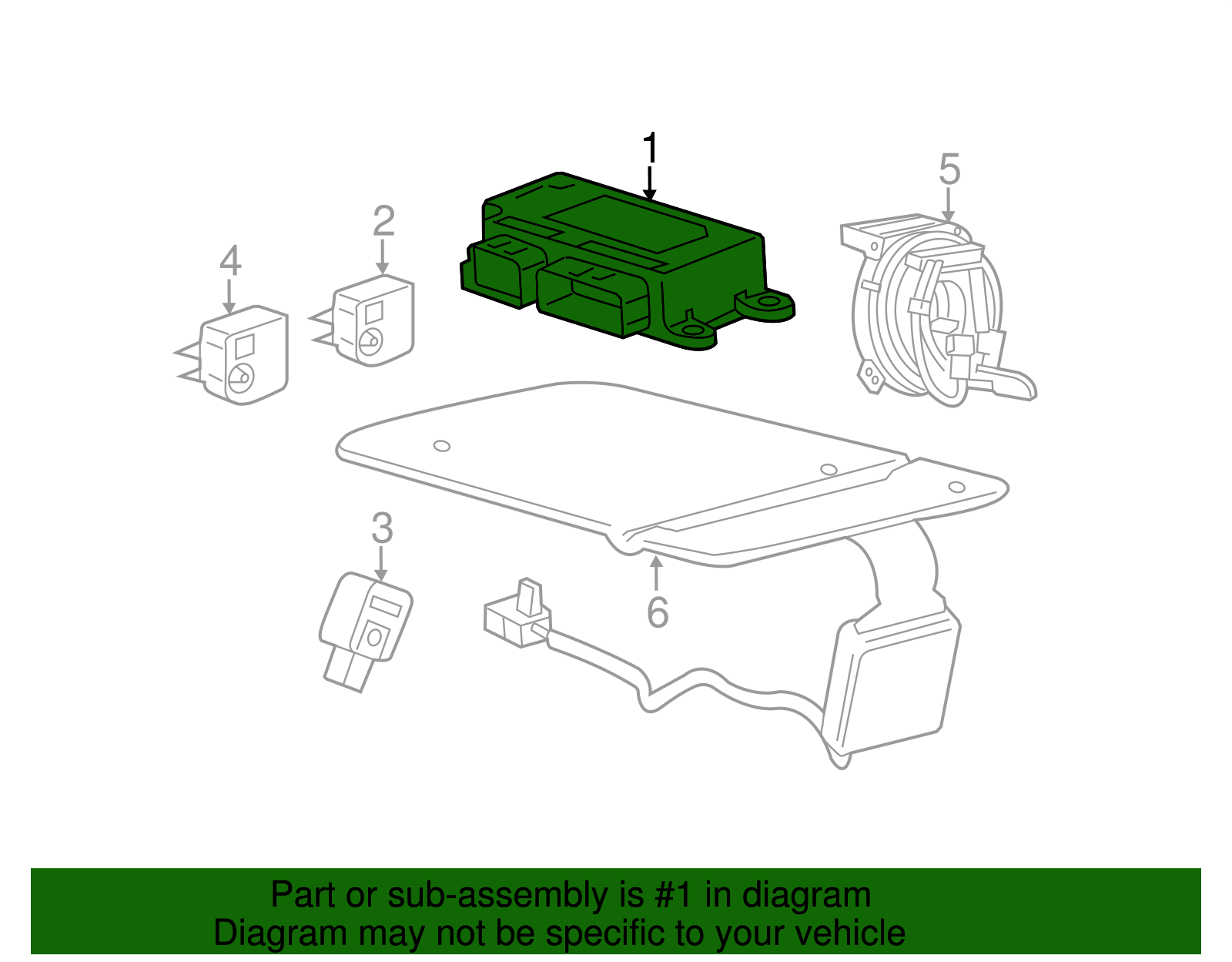 2014-2016 GM Airbag Sensing and Diagnostic Module 13518039 | Shop ...