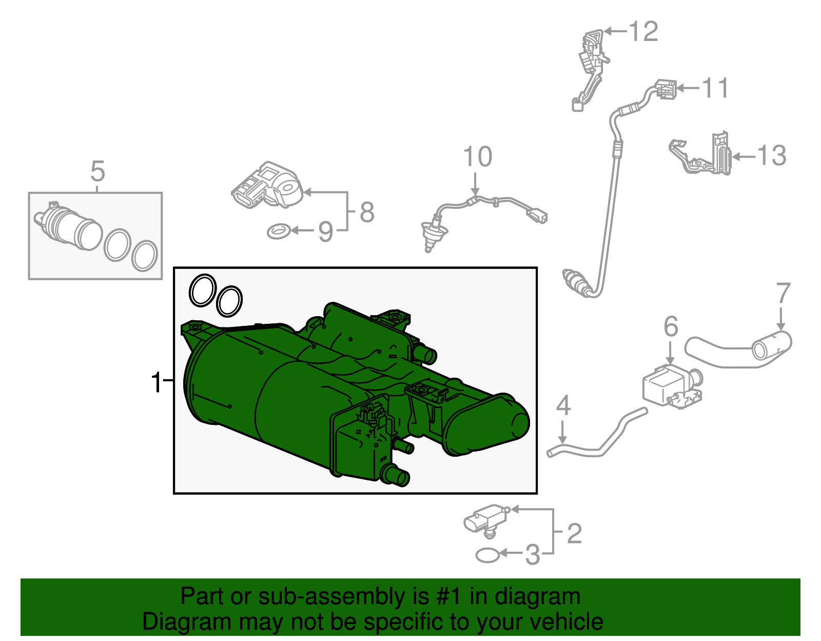 17011-TVA-A01 - 2018-2022 Honda Accord - Canister Set | Honda Parts Cheap