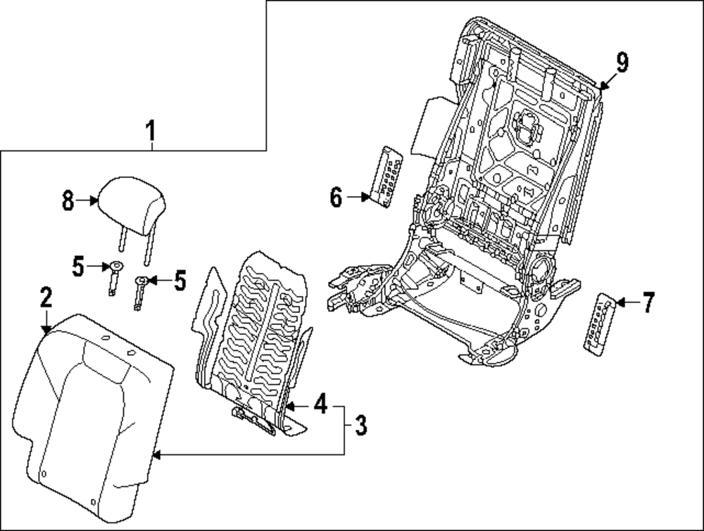 Hyundai - 89400-IT000-E2C - Seat Back Assembly - 2023-2025 Genesis ...