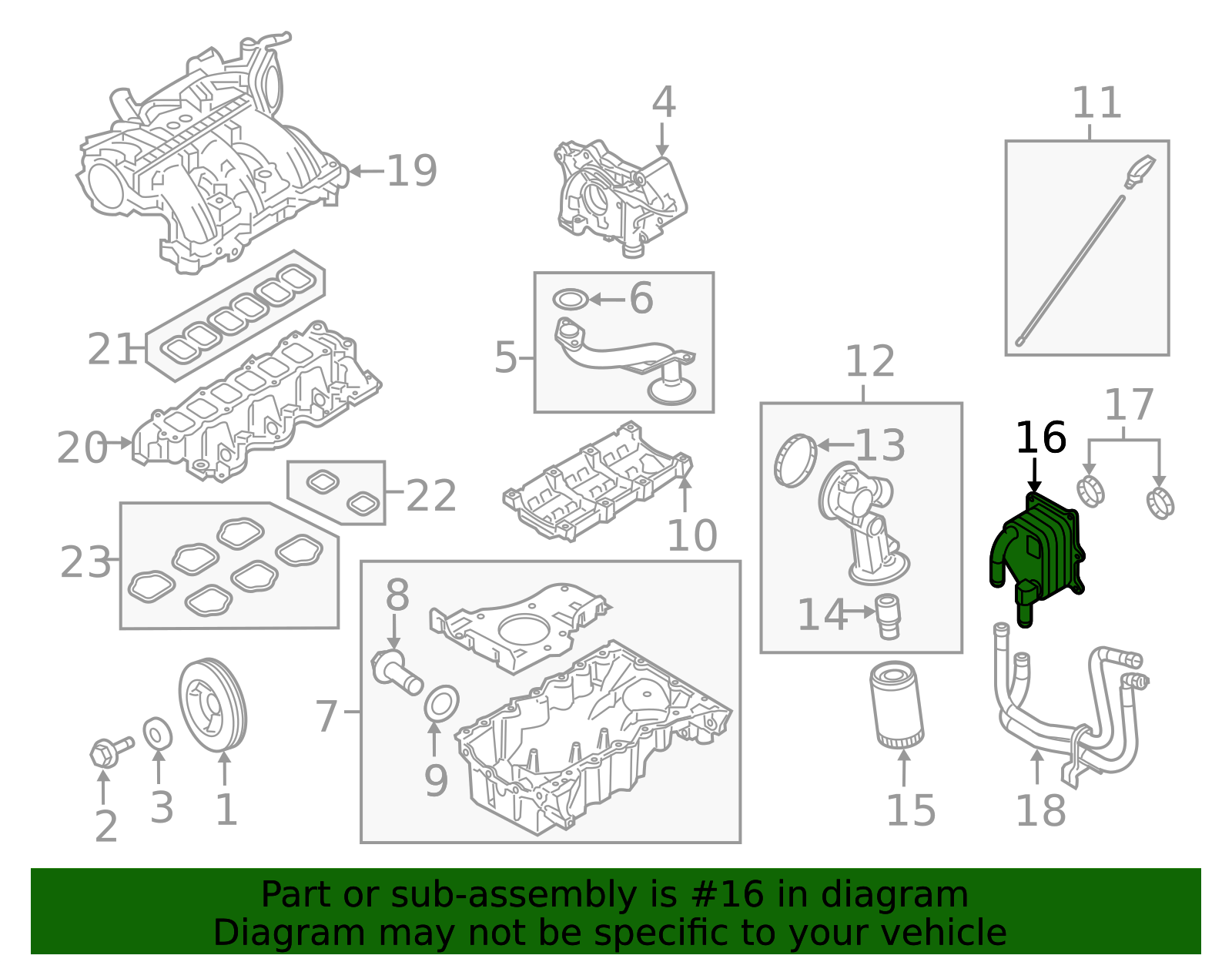 2011-2021 Ford OEM NEW 2011-2020 Ford Expedition Oil Cooler Assembly ...