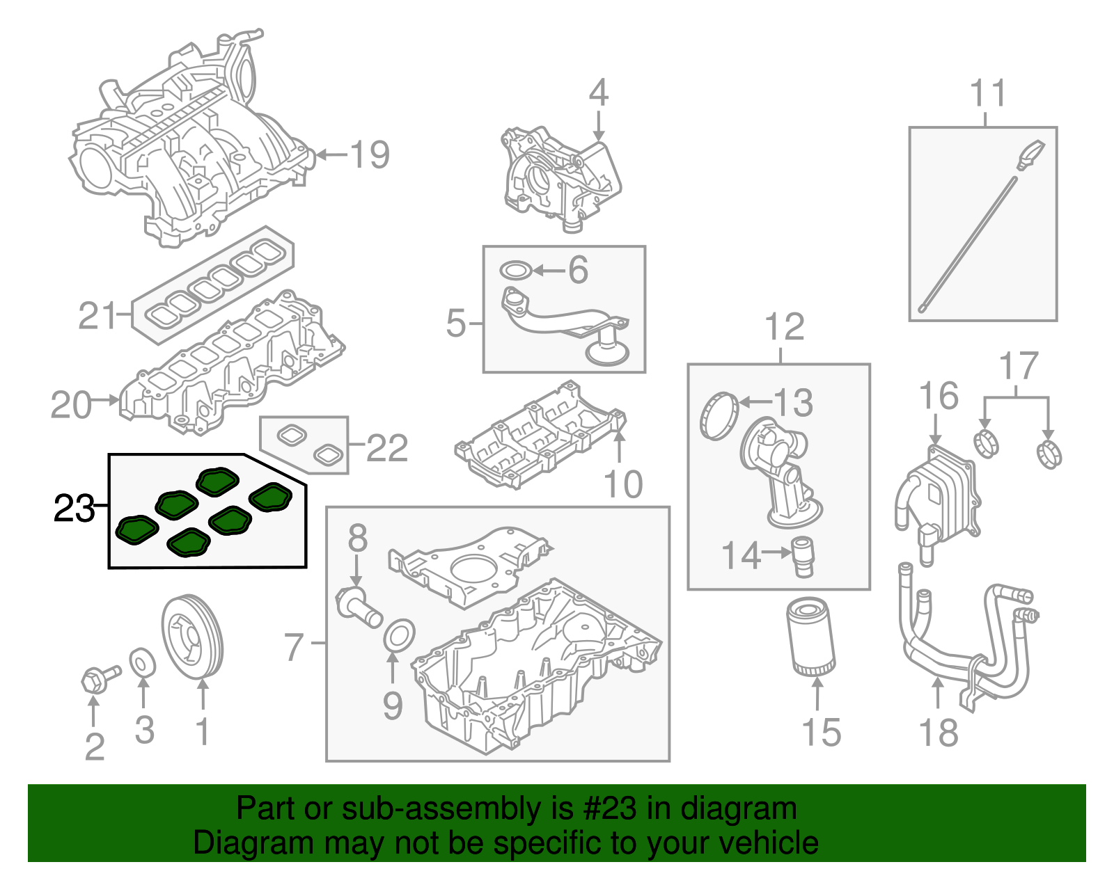 7T4Z-9439-E - Gasket 2007-2025 Ford | Ford Parts Direct