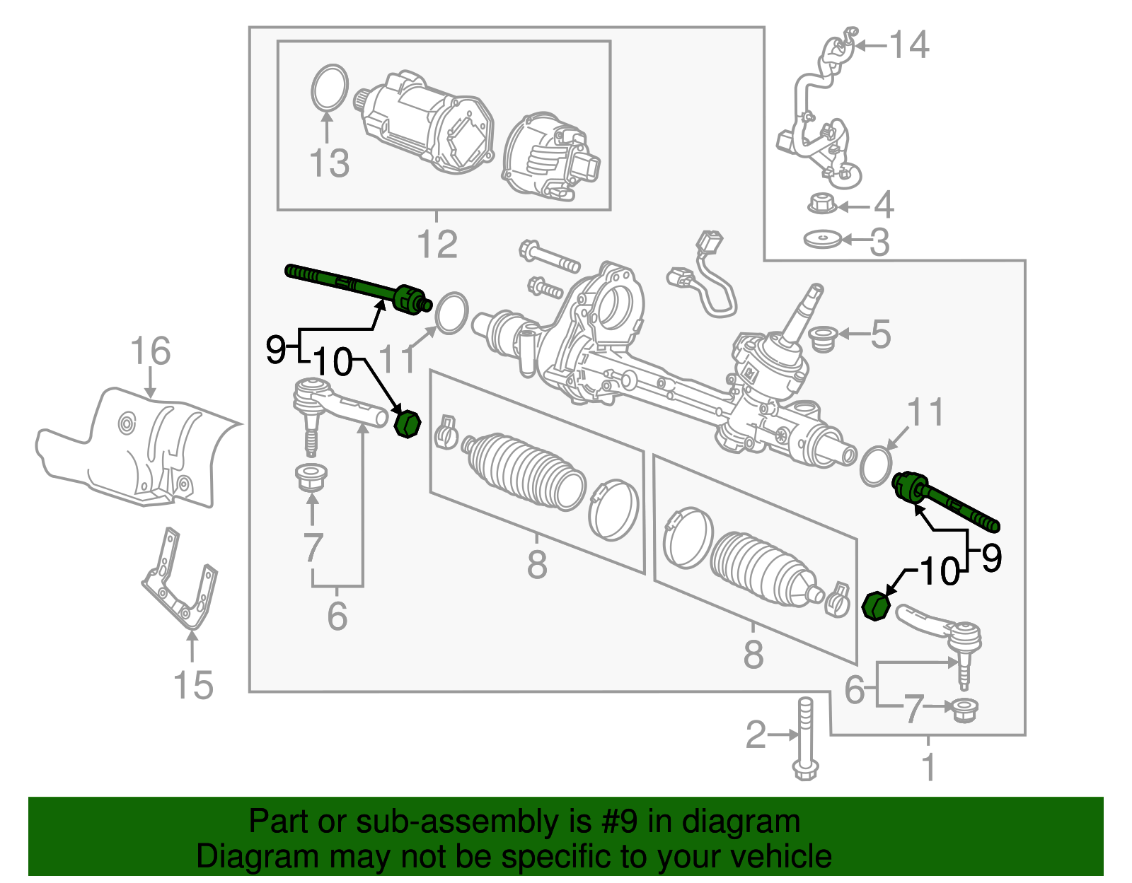 2014-2019 GM Steering Linkage Inner Tie Rod Kit 22776531 | Capital ...