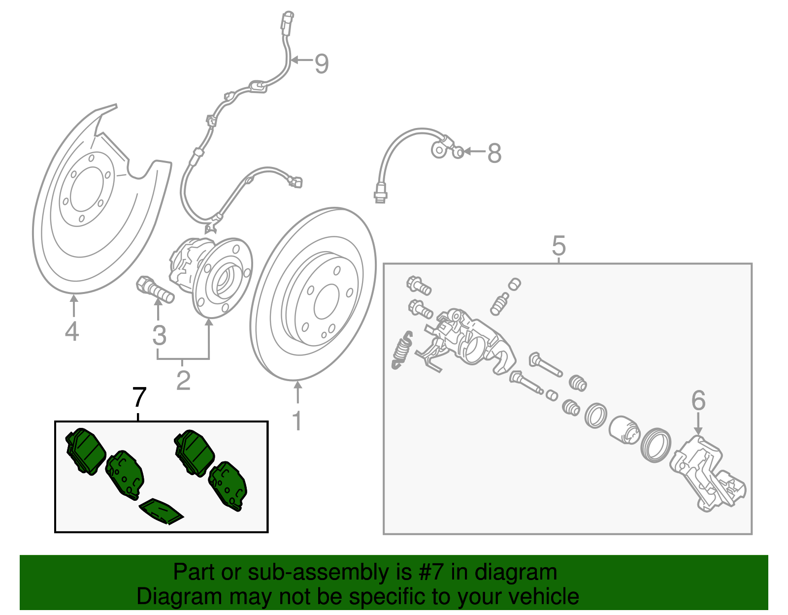 440A1W060P - Disc Brake Pad Set 2014-2018 Mitsubishi Outlander ...