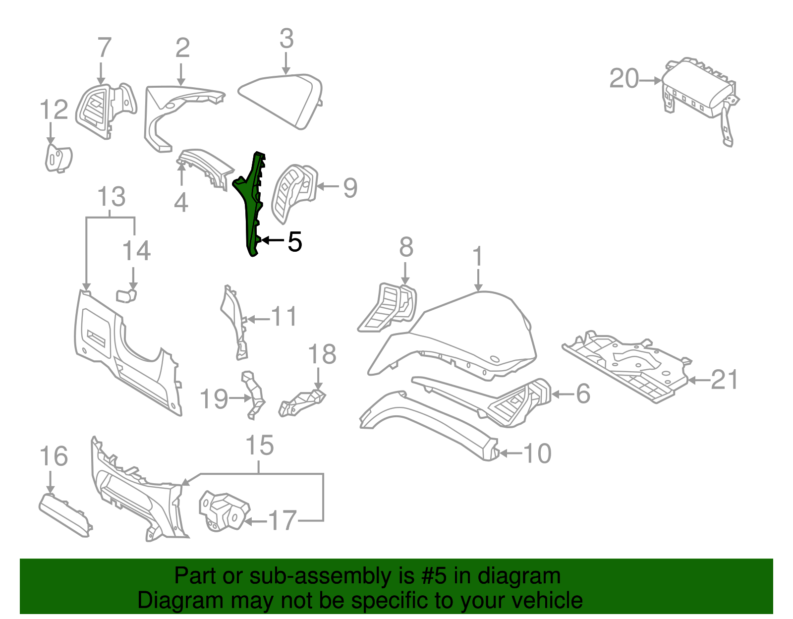 2013-2018 Hyundai Santa Fe Sport Side Trim 84730-4Z000-RYN | OEM Parts ...