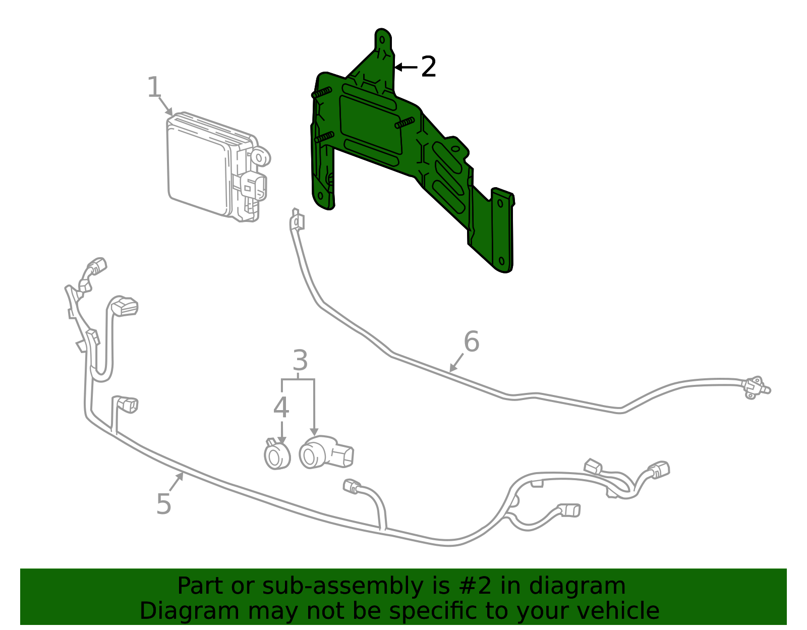39046936 - High-Quality Forward Range Radar Bracket for AutoNation Parts