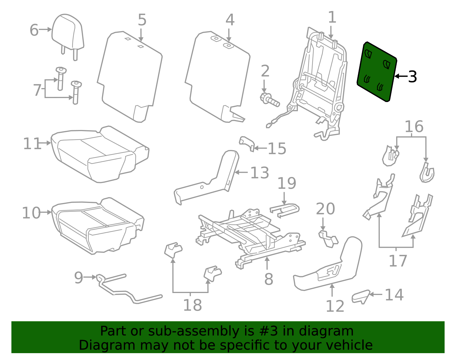 71882-47010-B0 - High-Quality Seat Back Panel for 2015-2017 Toyota ...