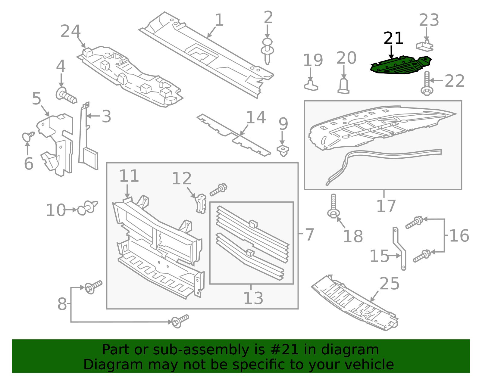 Radiator Support Splash Shield Insulator FR3Z-6P013-B | OEM Ford Parts ...