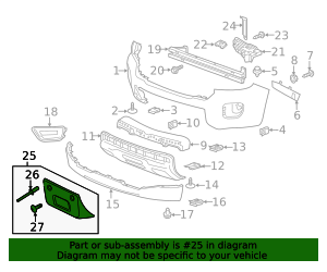 2015-2020 Chevrolet Colorado Front License Plate Bracket 22891635 GM ...