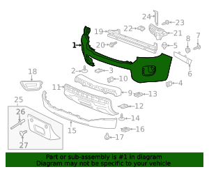2015-2020 Chevrolet Colorado Front Bumper Cover 23484644 GM ...