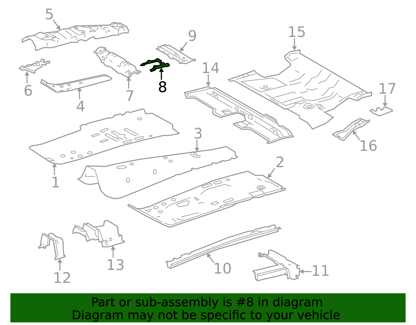 2013-2018 Toyota RAV4 Cross-Member Plate 58139-0R010 | OEM Parts Quick