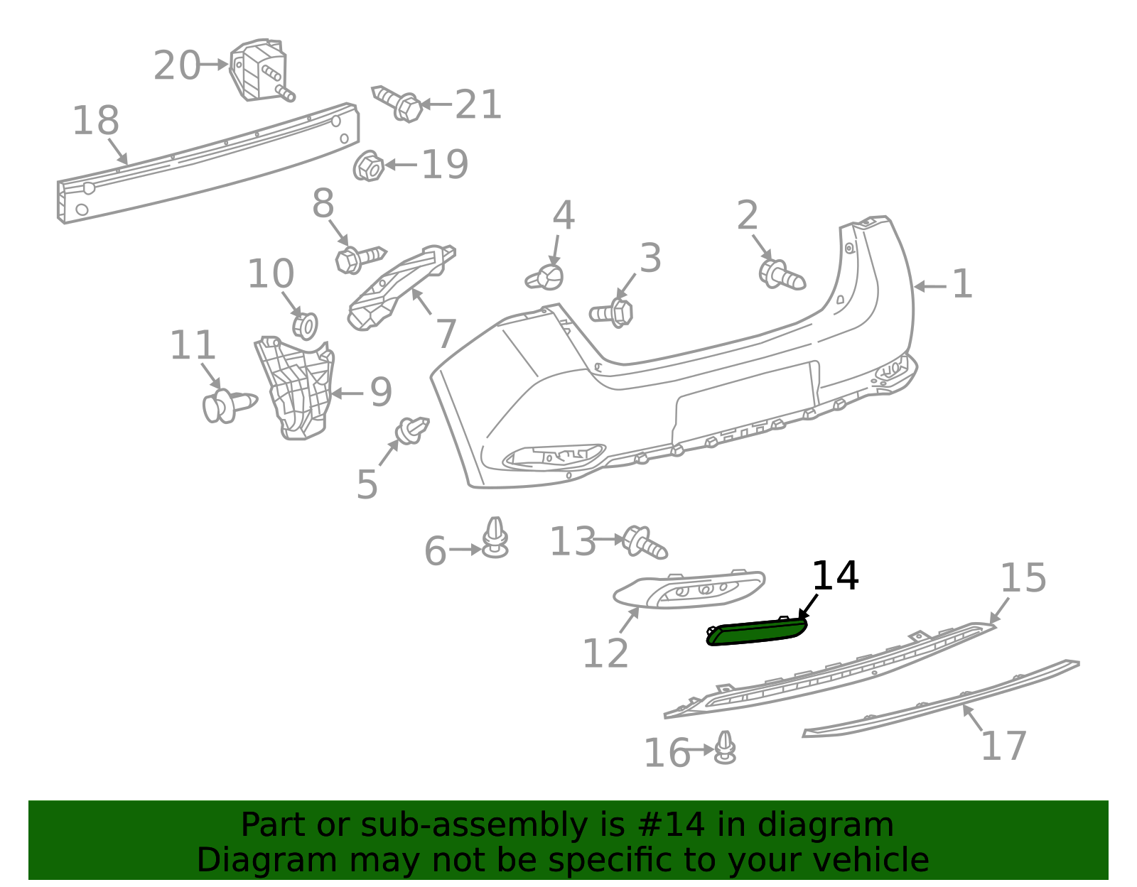 Genuine Official Toyota Reflector part# 81920-12110 for 2016-2018 ...