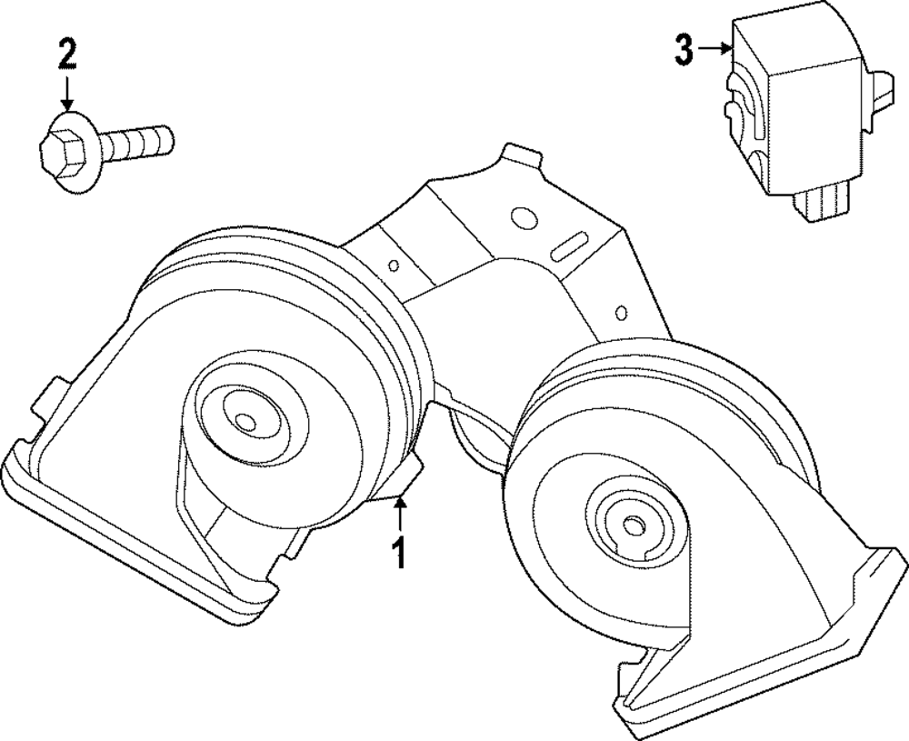 2022-2024 Ford F-150 Lightning | Horn | NL3Z-13832-E | Walls' Ford Parts