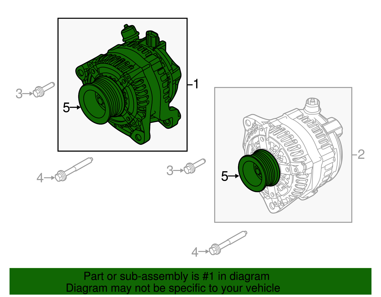 Genuine OEM Ford Part - Alternator HC3Z-10346-F | Genuine OEM Ford ...