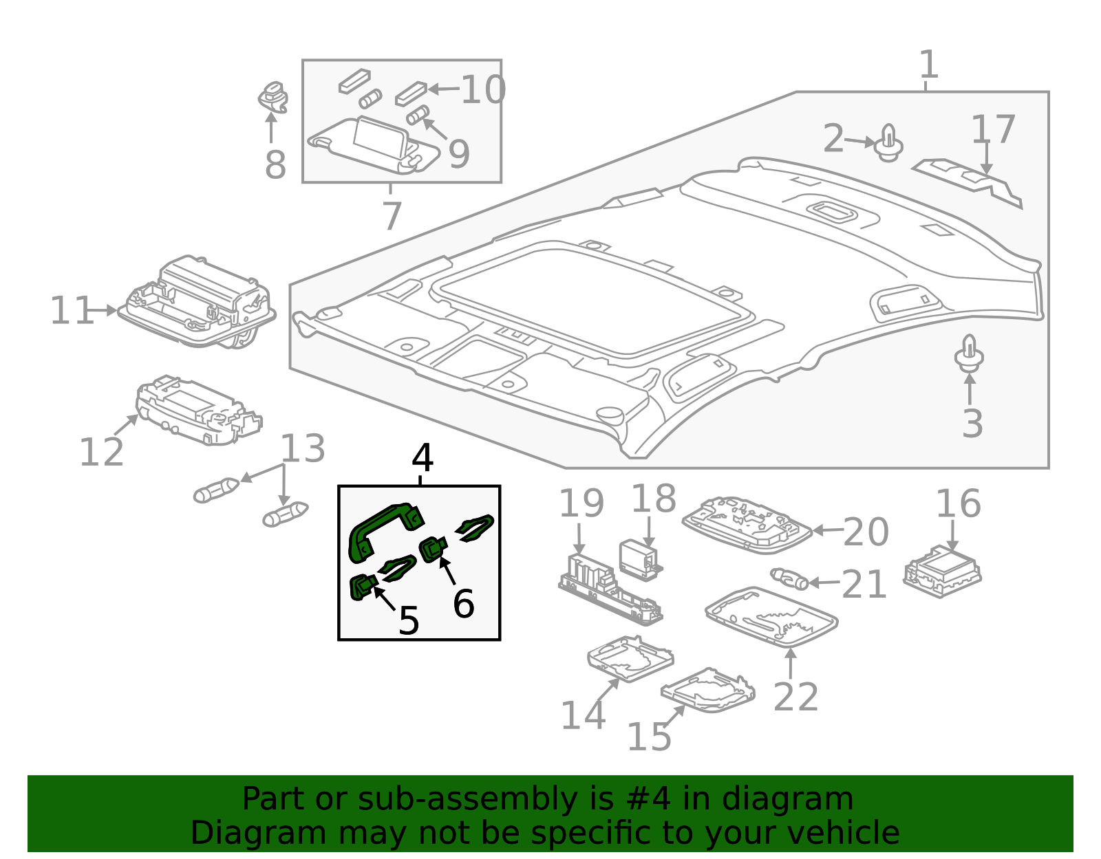 83240-SNA-A11YA - 2014 Honda Accord - Grab Rail Assembly *NH882L* (Coat ...