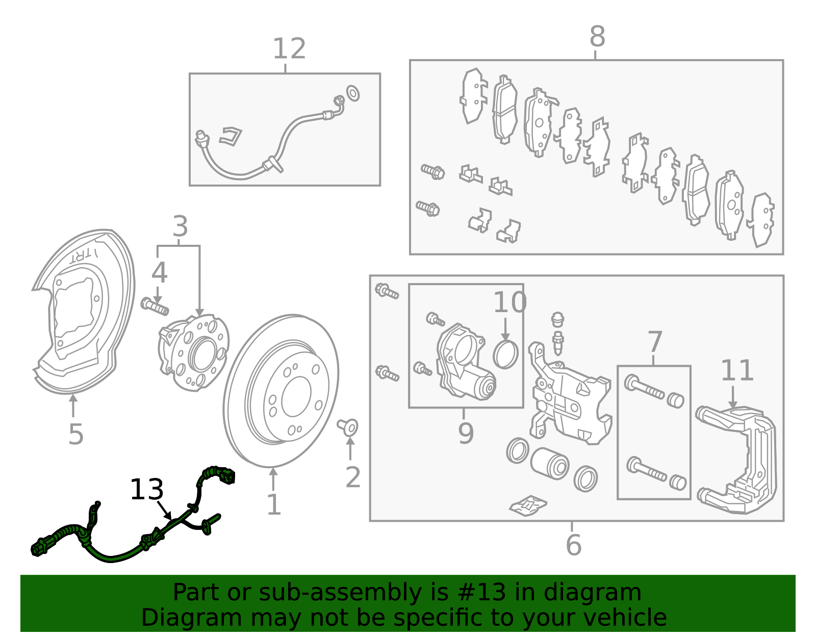 Honda ABS Wheel Speed Sensor - Precise Brake Control - Part #47510-TRT ...