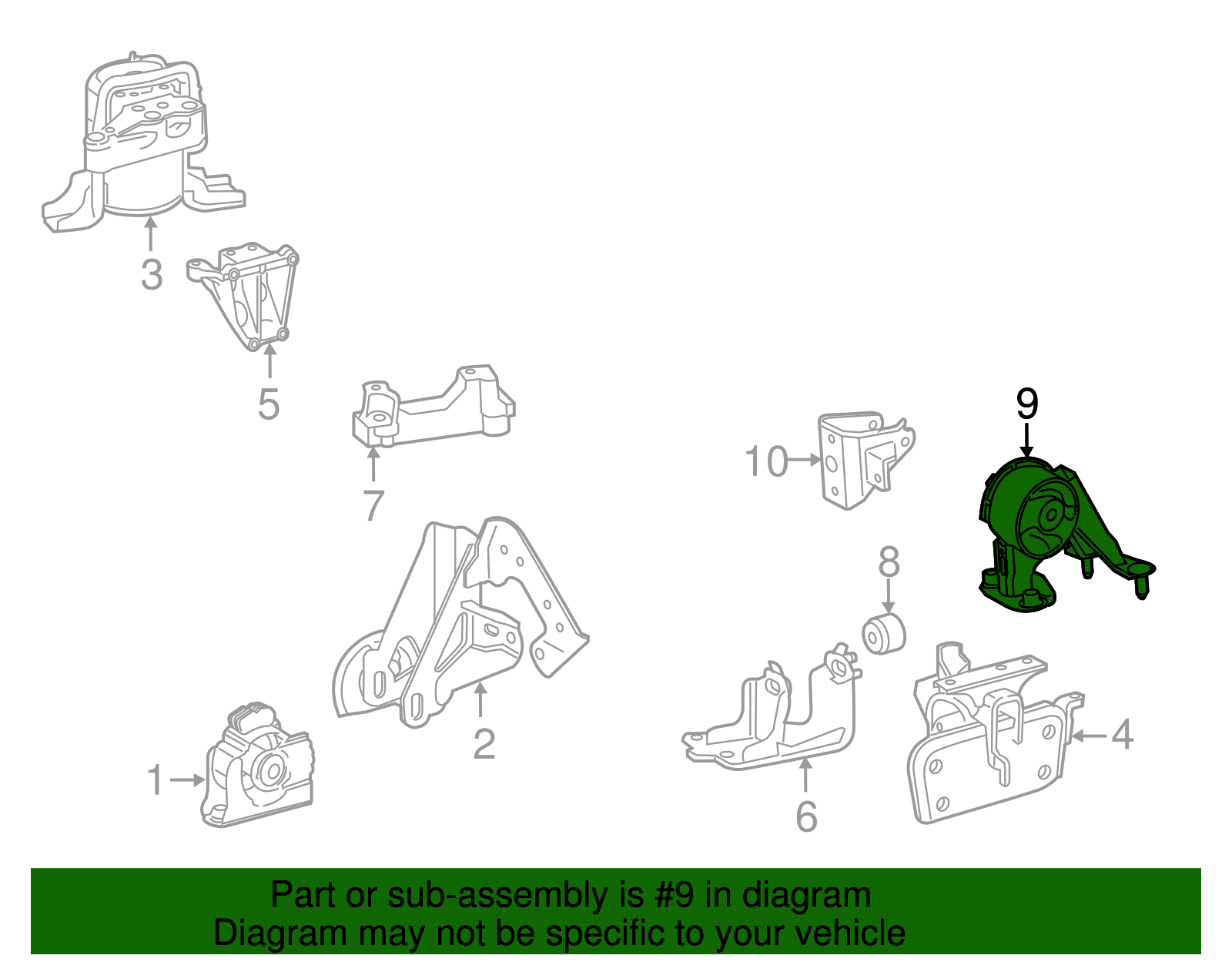 2013-2018 Toyota RAV4 Rear Mount 12371-0V040 | OEM Parts Online
