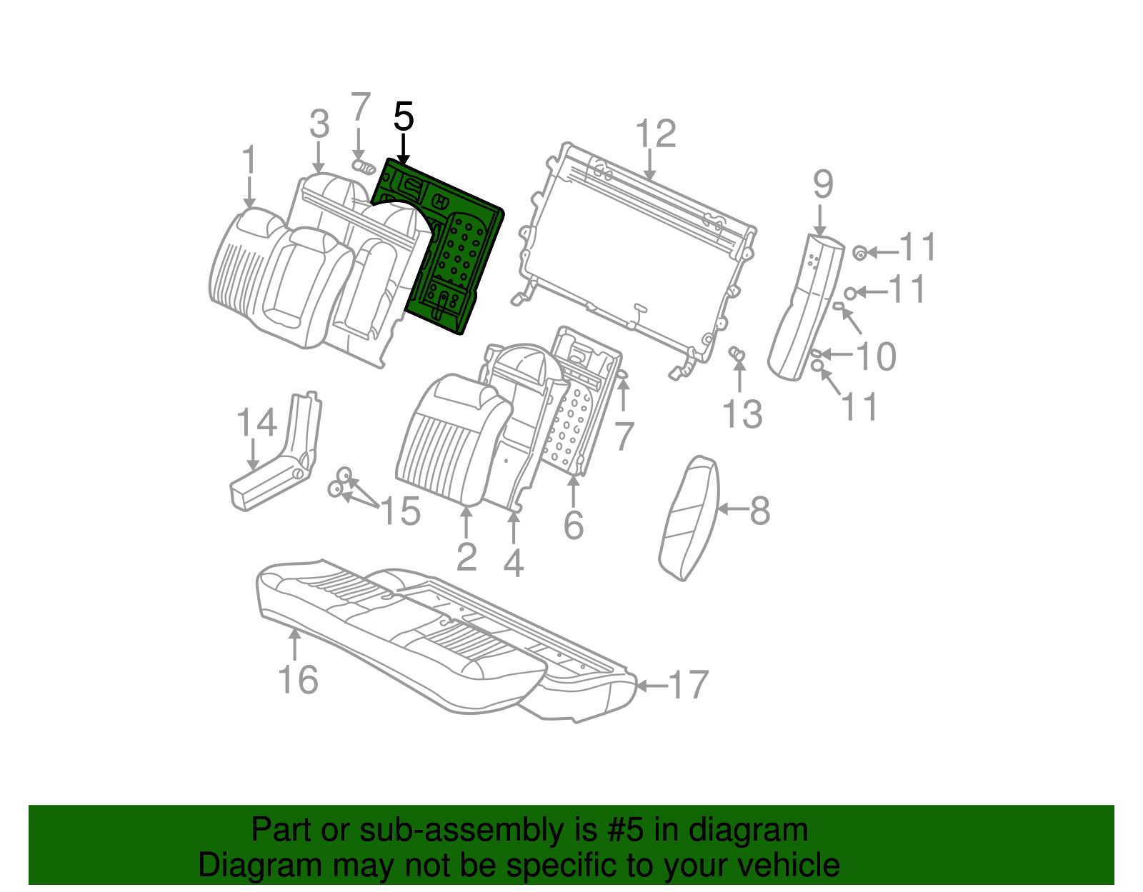 2000-2007 Chevrolet Seat Back Panel 12454120 | Capital Chevy Parts
