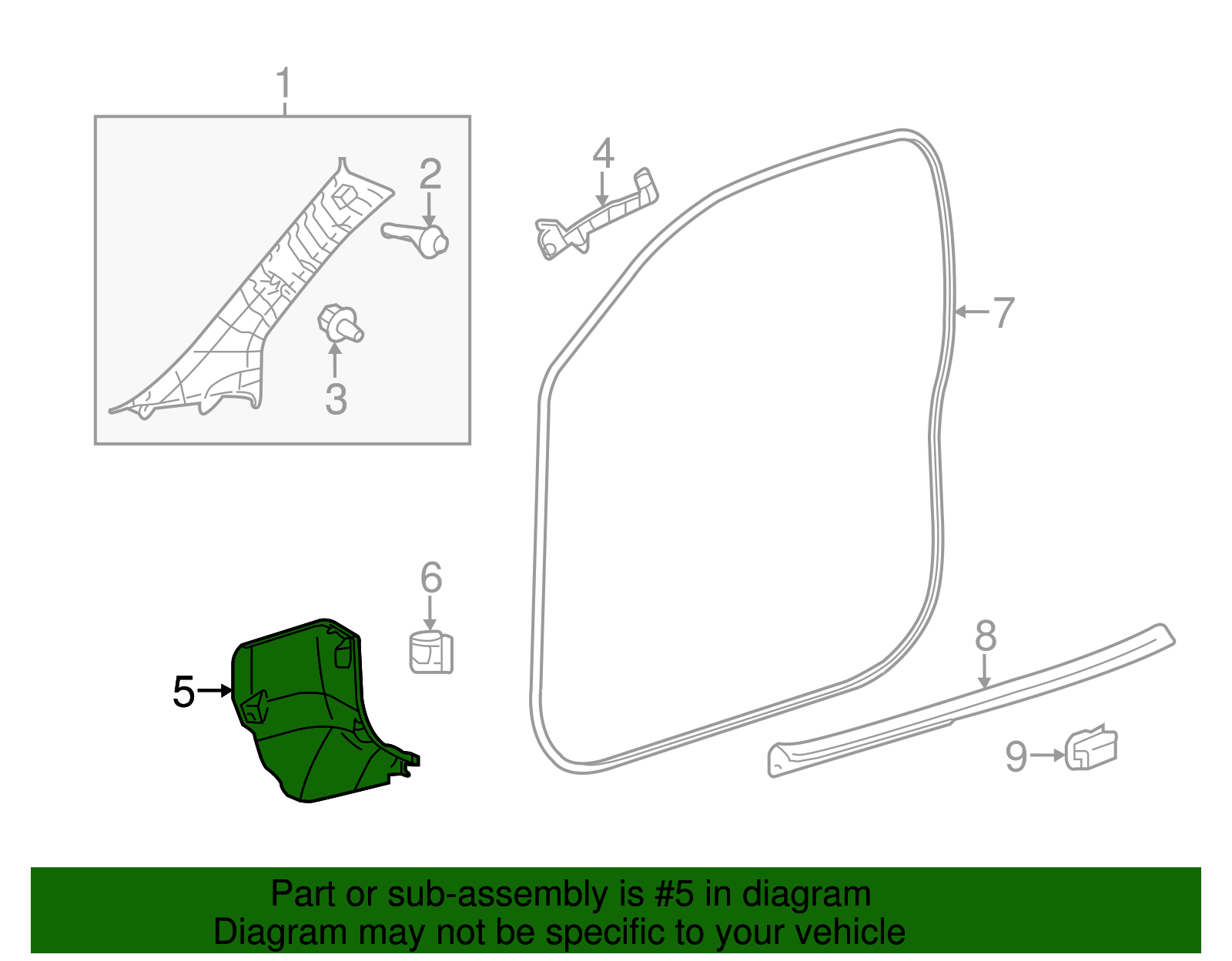 2012-2015 Scion iQ Cowl Trim 62111-74020-C0 | Toyota Parts Center